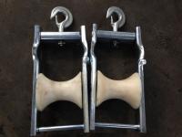 China Galvanized Nylon Sheave Aerial Cable Pulley Block For Conductors for sale
