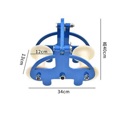 China Heavy Duty Double Way Aluminum Wheel Cable Tray Roller At Electrical Power Industry for sale