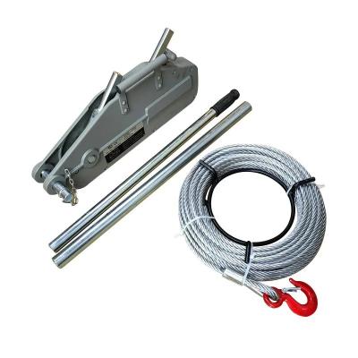 China Manual Wire Rope Lever Pulling Hoist Hand Winch Puller With Aluminum Body For Construction Site Lifting for sale