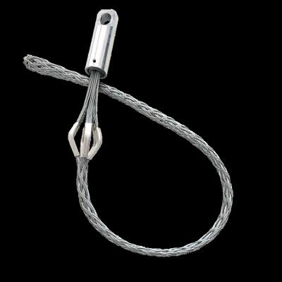 China 45KN Breaking load Steel Galvanized Rotation Mesh Cable Pulling Grip for 50-63mm cable for sale