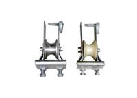 China Dual-Purpose Stringing Wire Rope Pulley With Nylon Or Aluminum Wheel Cable Pulley Block for sale