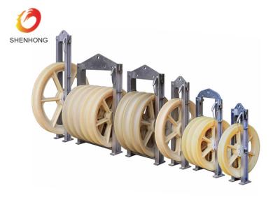 China Bundled Conductor Stringing Block Cable Pulling Pulley 660 Mm Nylon Large Diameter for sale