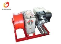 China Gasoline Engine Gas Powered Winch , Take Up Machine Cable Pulling Winch for sale
