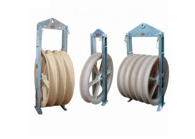 China Nylon Sheave Lifting Cable Pulling Pulley Large Diameter Conductor Stringing Blocks for sale