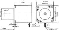 China 8mm Single Daul Shaft Nema23 Stepper Motor 76mm 3A 23HS8430 For CNC Router for sale