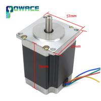 China 8mm Single Daul Shaft Nema23 Stepper Motor 76mm 3A 23HS8430 For CNC Router for sale