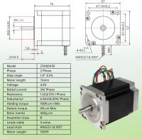 China Dual Shaft CNC Controller Kit MACH3 Nema23 Stepper Motor USB 4 Axis 112mm for sale