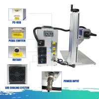 China Stainless Steel Fiber Laser Marking Machine Raycus Max JPT Rotary Axis 20W-100W for sale