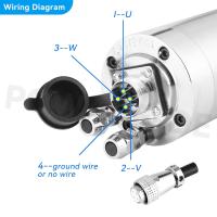 China 2.2KW Water Cooling Spindle Motor 220V 24000RPM For CNC Woodworking Engraving for sale