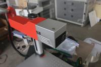 China Desktop Mini Fiber Laser Nameplate Marking Machine 20W 30W With Rotary Axis for sale
