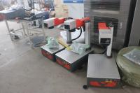 China Desktop Mini Fiber Laser Nameplate Marking Machine 20W 30W With Rotary Axis for sale