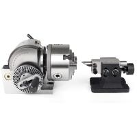 China BS0 CNC Rotary Axis Tailstock Adjustable Headstock 125mm 3 Jaw Chuck for sale