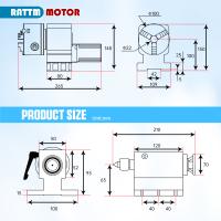 China Dividing Head Reduction Gearbox 10:1 CNC Rotary Axis Kit 4th With 3 4 Jaws Chuck for sale
