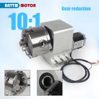 China Dividing Head Reduction Gearbox 10:1 CNC Rotary Axis Kit 4th With 3 4 Jaws Chuck for sale