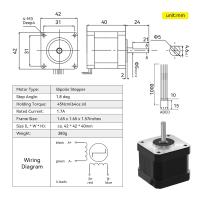China 17HS4401J CNC Stepper Motor Nema17 1.7A/ 40mm /78oz-In With Connector for sale
