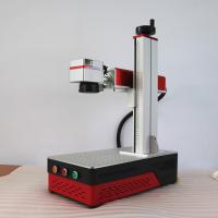 China Desktop Mini Fiber Laser Marking Machine All In One MAX Raycus JPT 20W 30W 50W With Rotary Axis for sale