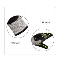 China HPPE Cut Proof Coal Mine Anti Vibration Safety Gloves With Black Nitrile Dipping for sale
