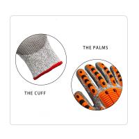 China Wood Working HPPE Cut Level 3 Impact Mechanics Gloves With Grey PU Dipping On Palm for sale