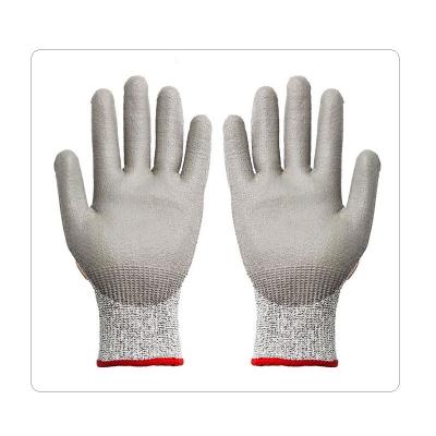 China Orange TPR On Back Cut Level 3 Impact Safety Gloves With PU Coating For Warehousing for sale