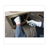 China Warehouse Oil Resistant Polyester Liner 13G Nitrile Palm Coated Gloves for sale
