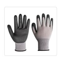 China Precision Machinery Foam Palm Coating Nylon 15 Gauge Hand Safety Gloves for sale