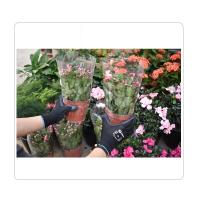 China Gardening Designer Household 13 Gauge Polyester With Black Crinkle Latex Work Gloves for sale