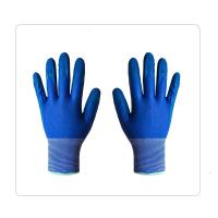 China Blue Kids Outdoor Gardening Use Polyester Liner With Latex Dipping Work Gloves for sale