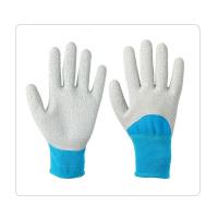 China Kids Outdoor Use Pink Polyester Hand Work Latex Palm Coated Gloves for sale