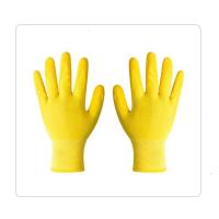 China 13 Gauge Yellow Thin Medium Children's Outdoor Play Use Latex Coated Work Gloves for sale