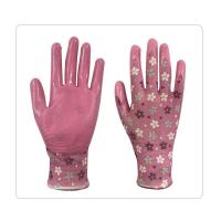 China Abrasion Seamless Polyester Liner Nitrile Gloves for sale