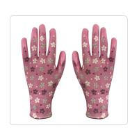 China Abrasion Seamless Polyester Liner Nitrile Gloves for sale