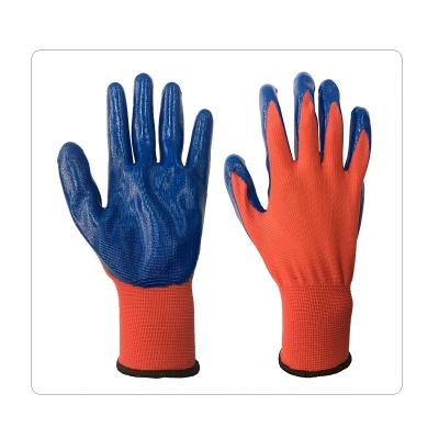 China Workshop 13 Gauge Blue Nitrile Gloves for sale