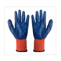 China Workshop 13 Gauge Blue Nitrile Gloves for sale