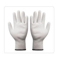 China Farming And Precision Machinery 13 Gauge White Polyester Liner PU Gloves for sale