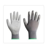 China Laboratory Polyester Knit Big Size 13 Gauge PU Palm Coated Gloves for sale