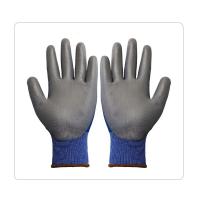 China Repair Workshop Blue Polyester Liner Heavy Duty Polyurethane Gloves for sale