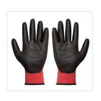 China Agriculture Red Polyester Knit PU Coating Work Gloves For Warehousing for sale