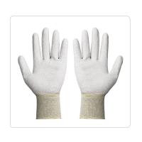 China 13 Gauge Carbon Fiber Knit ESD PU Palm Coated Agriculture Use Gloves for sale