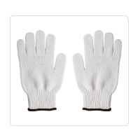 China Warehouse Use Strong Grip 7 Gauge White Cotton PVC Dotted Knit Work Gloves for sale