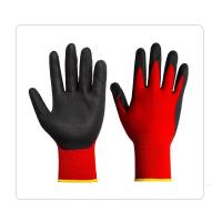 China Red Hand Protection 18 Gauge Foam Nitrile Gloves for sale