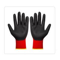 China Red Hand Protection 18 Gauge Foam Nitrile Gloves for sale