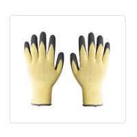 China Warehouse Grey Rubber Palm Dipping 10 Gauge Thick Polyester Industrial Work Gloves for sale