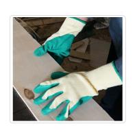 China Warehouse Grey Rubber Palm Dipping 10 Gauge Thick Polyester Industrial Work Gloves for sale