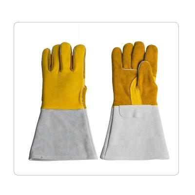 China Metal Smelting Excellent Grip Cowhide Welding Work Gloves for sale