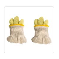 China Yellow Aramid Fiber Cotton Heat Resistant Gloves for sale