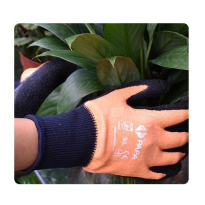 China Flower Shop Firm Grip Protective Gardening Latex Gloves With Different Color for sale