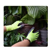 China 15 Gauge Nylon Spandex Knit XL Protective Gardening Carrying Latex Gloves for sale