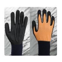 China Building Materials And Automotive 15 Gauge Foam Palm Coating Hand Safety Gloves for sale