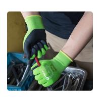 China Building Materials And Automotive 15 Gauge Foam Palm Coating Hand Safety Gloves for sale
