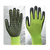 China Vehicle Repairing Cut Level 1 Seamless Nitrile Palm Hand Safety Gloves for sale